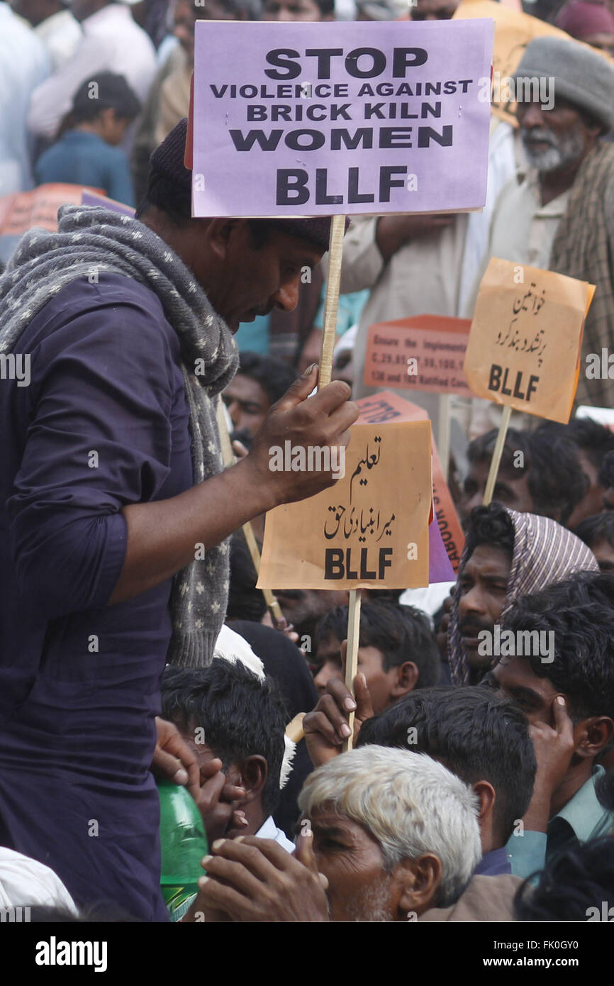 Lahore, Pakistan. 04th Mar, 2016. Thousands of Bonded Labor Liberation ...