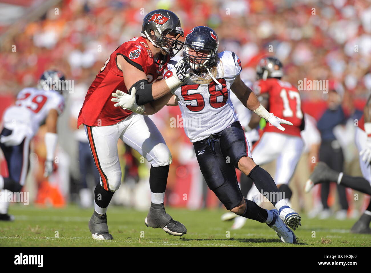 Tampa, Fla, USA. 13th Nov, 2011. Houston Texans outside linebacker ...