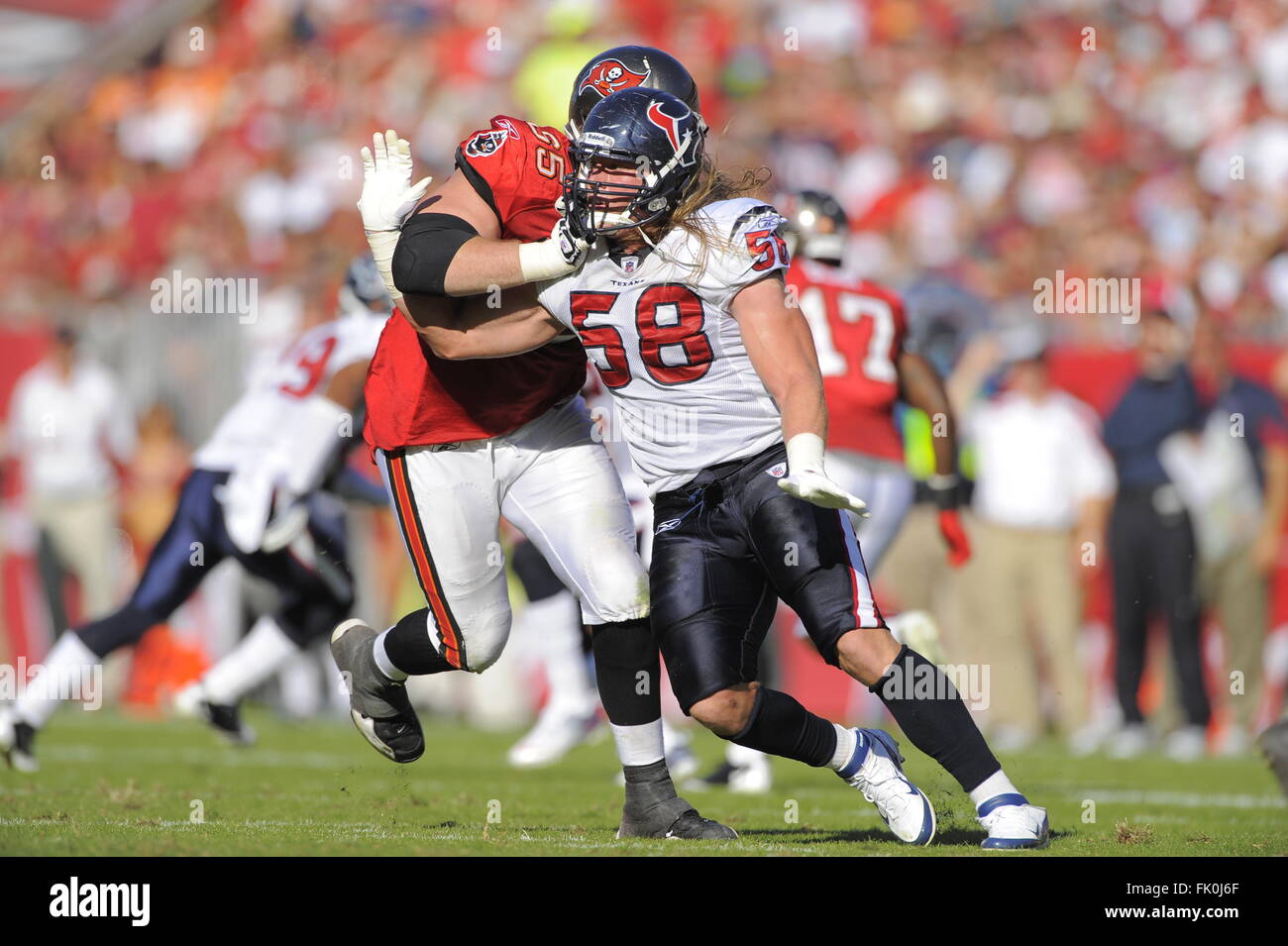 Tampa, Fla, USA. 13th Nov, 2011. Houston Texans outside linebacker ...