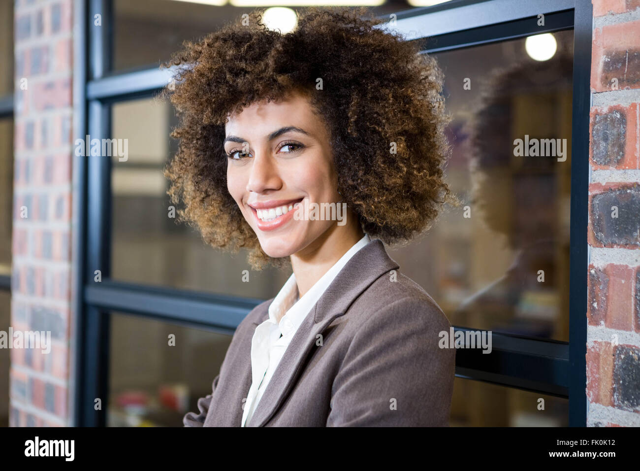Smiling looking at camera close up confidence hi-res stock photography ...