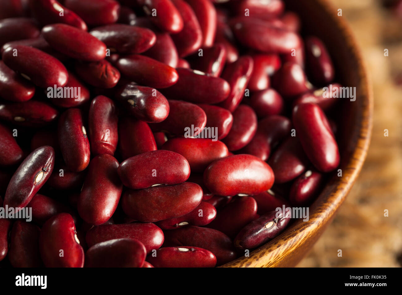 Raw Red Organic Kidney Beans in a Bowl Stock Photo - Alamy