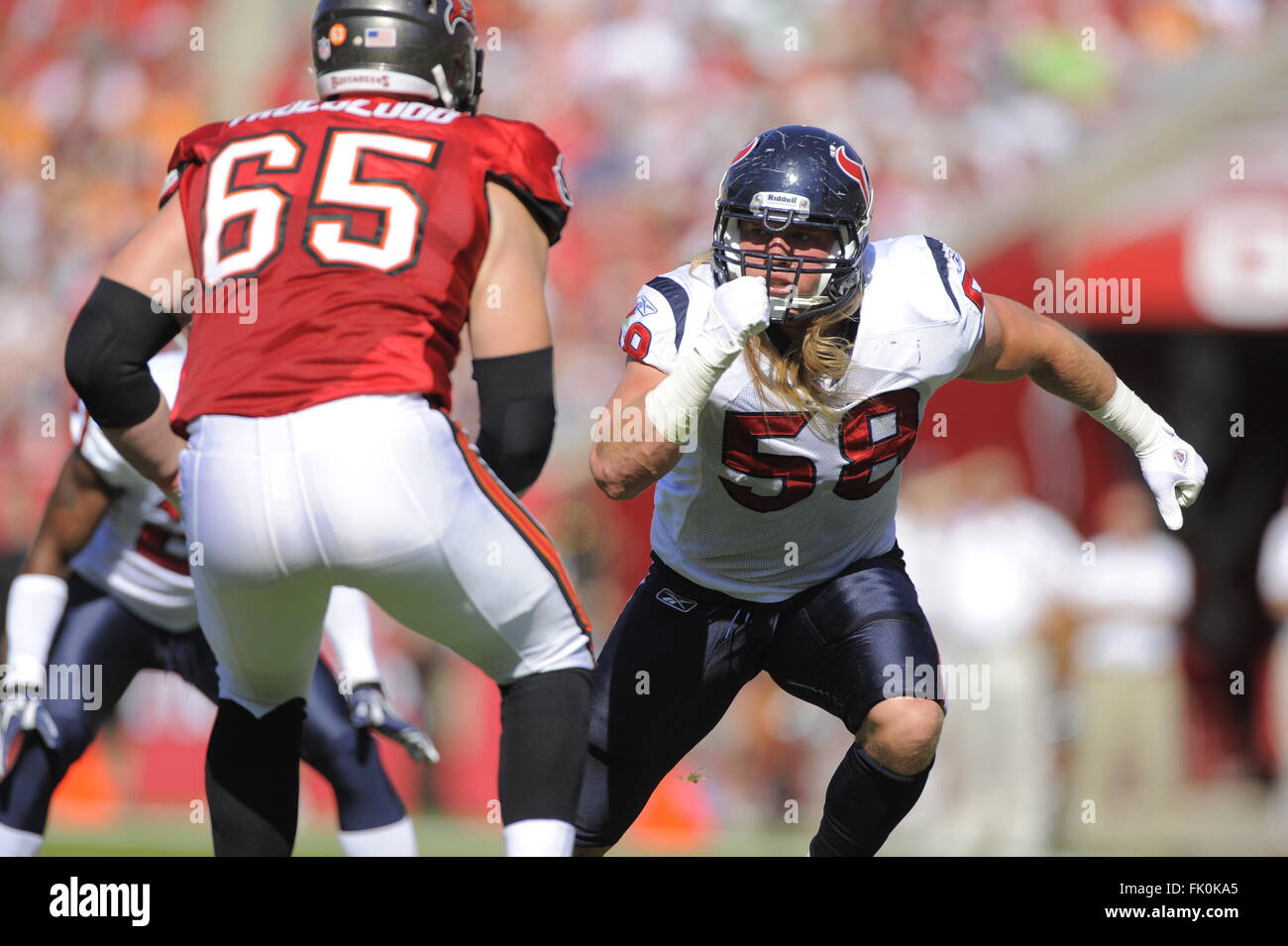 Tampa, Fla, USA. 13th Nov, 2011. Houston Texans outside linebacker ...
