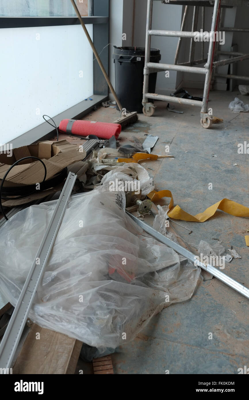 Builders rubble on a construction site. March 2016 Stock Photo - Alamy