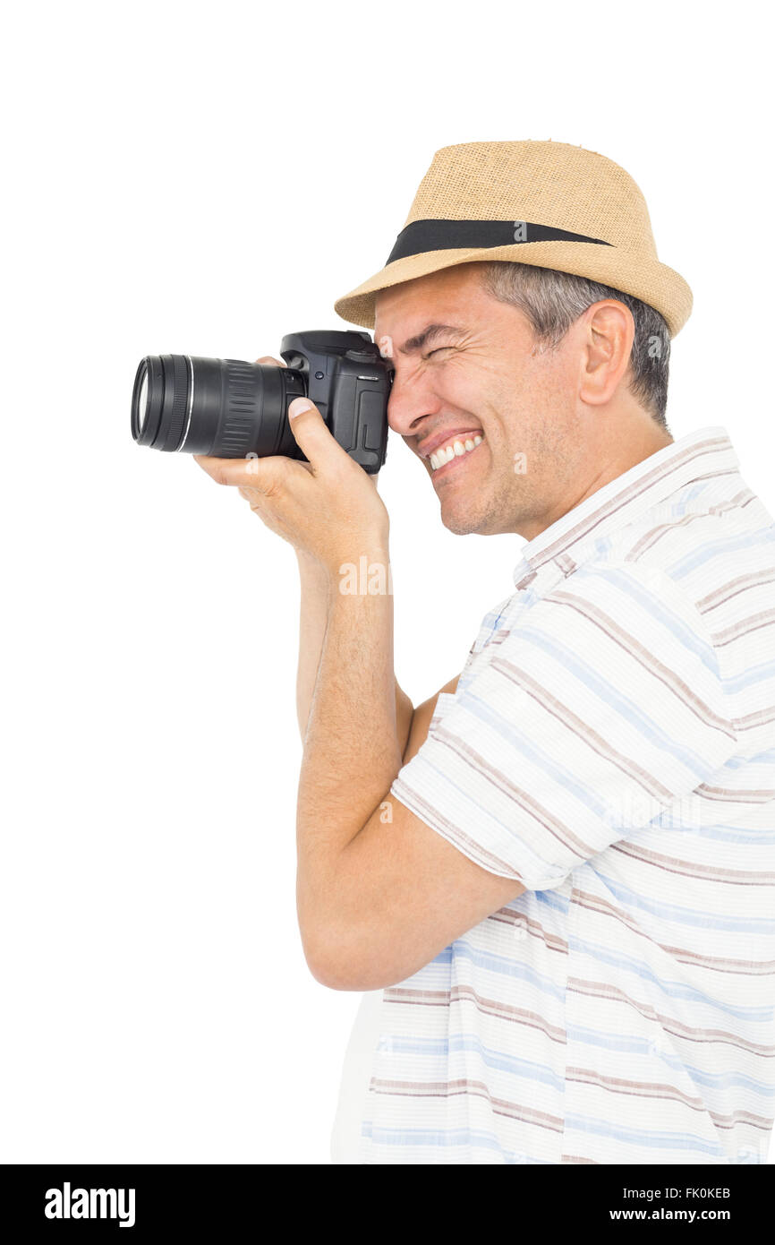 Handsome man taking picture Stock Photo - Alamy