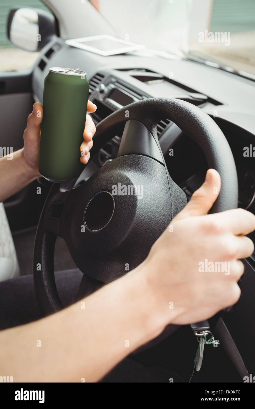 Man driving while drunk Stock Photo - Alamy
