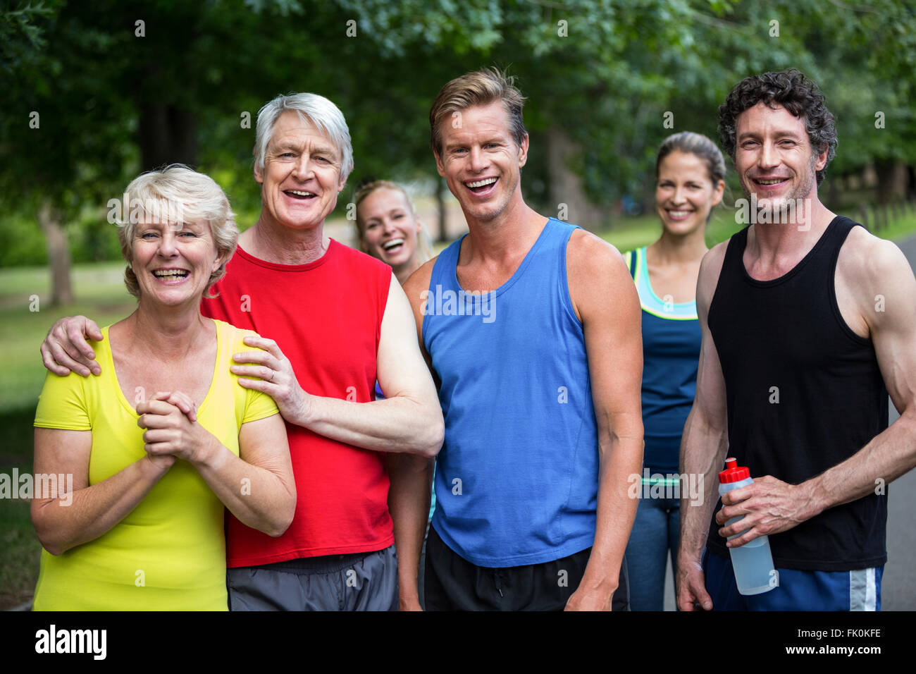 Marathon athletes posing Stock Photo - Alamy