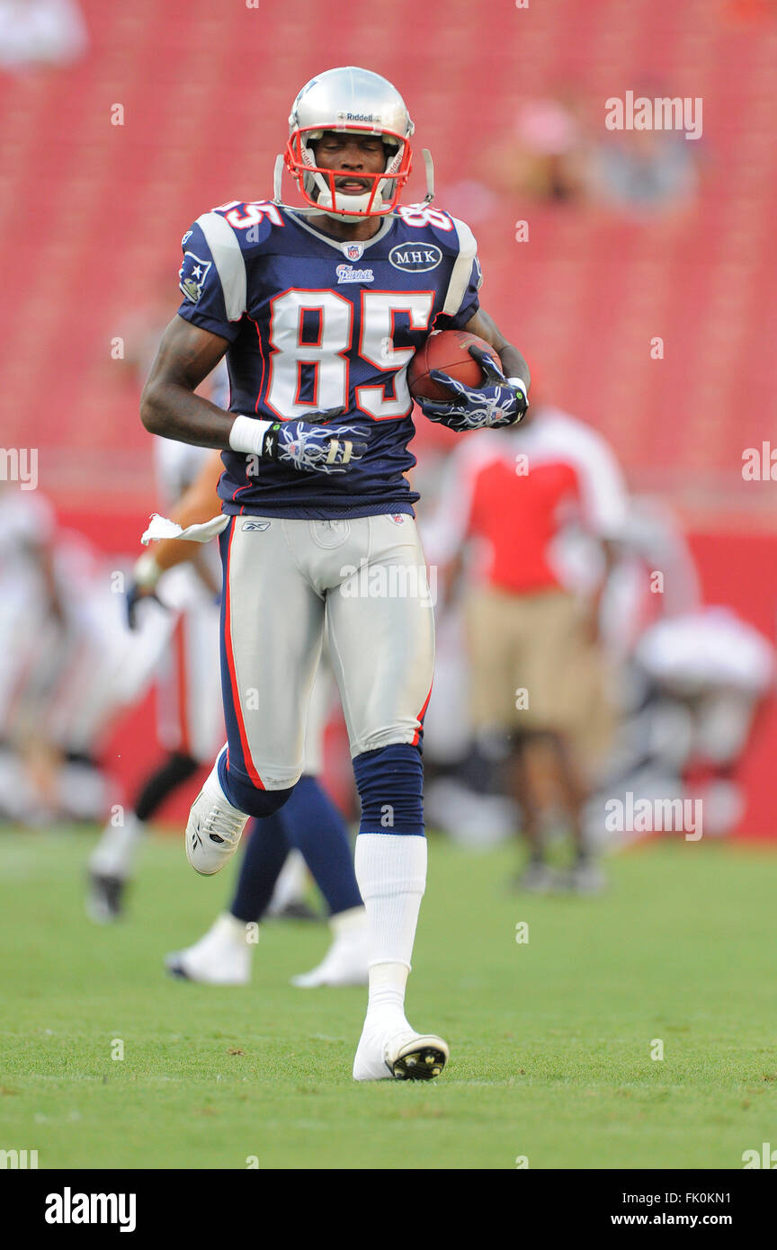 August 18, 2011 - Tampa, Fla, USA - New England Patriots wide receiver ...