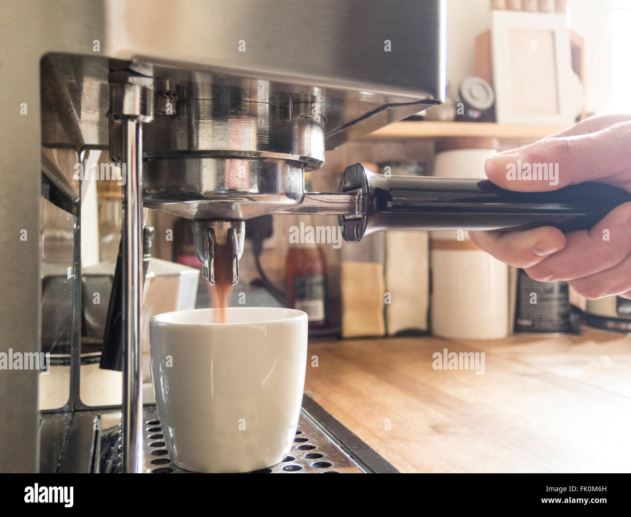 Espresso making work professional barista hi-res stock photography and ...