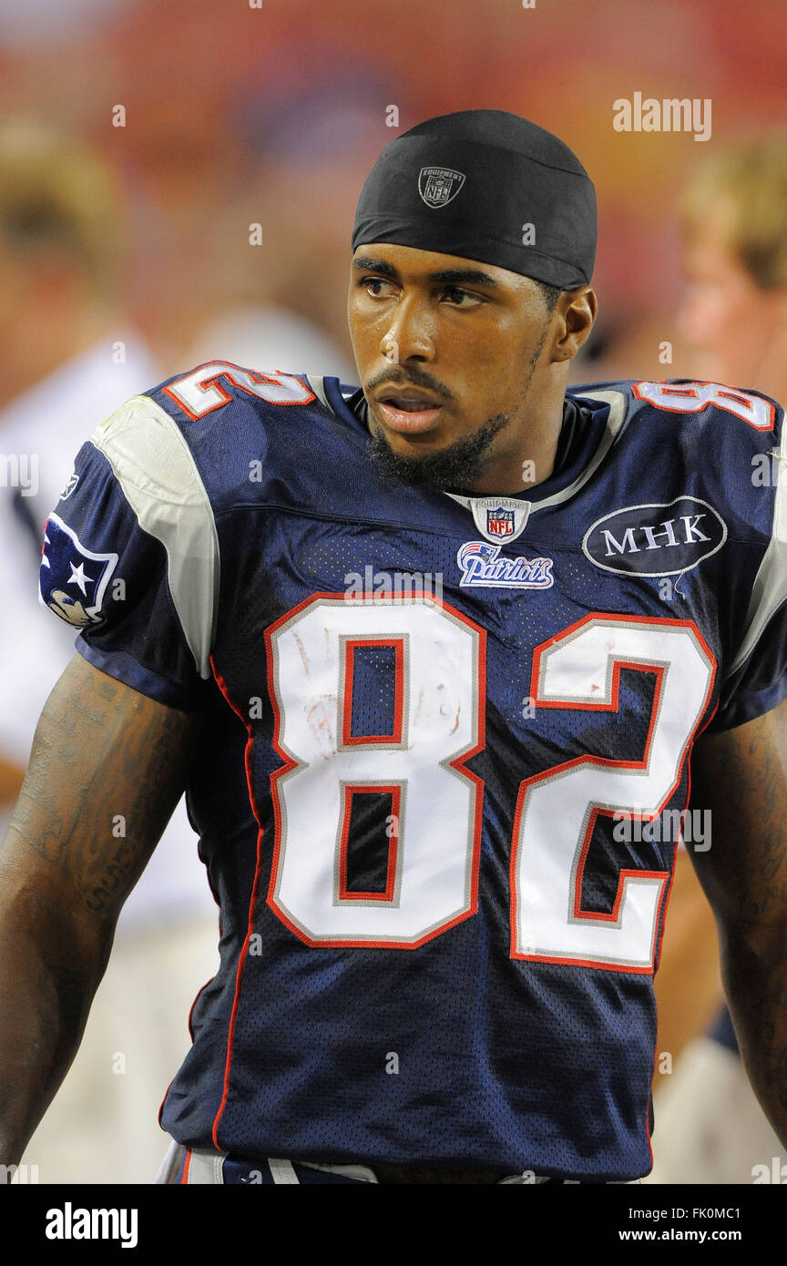 Tampa, Fla, USA. 18th Aug, 2011. New England Patriots wide receiver ...
