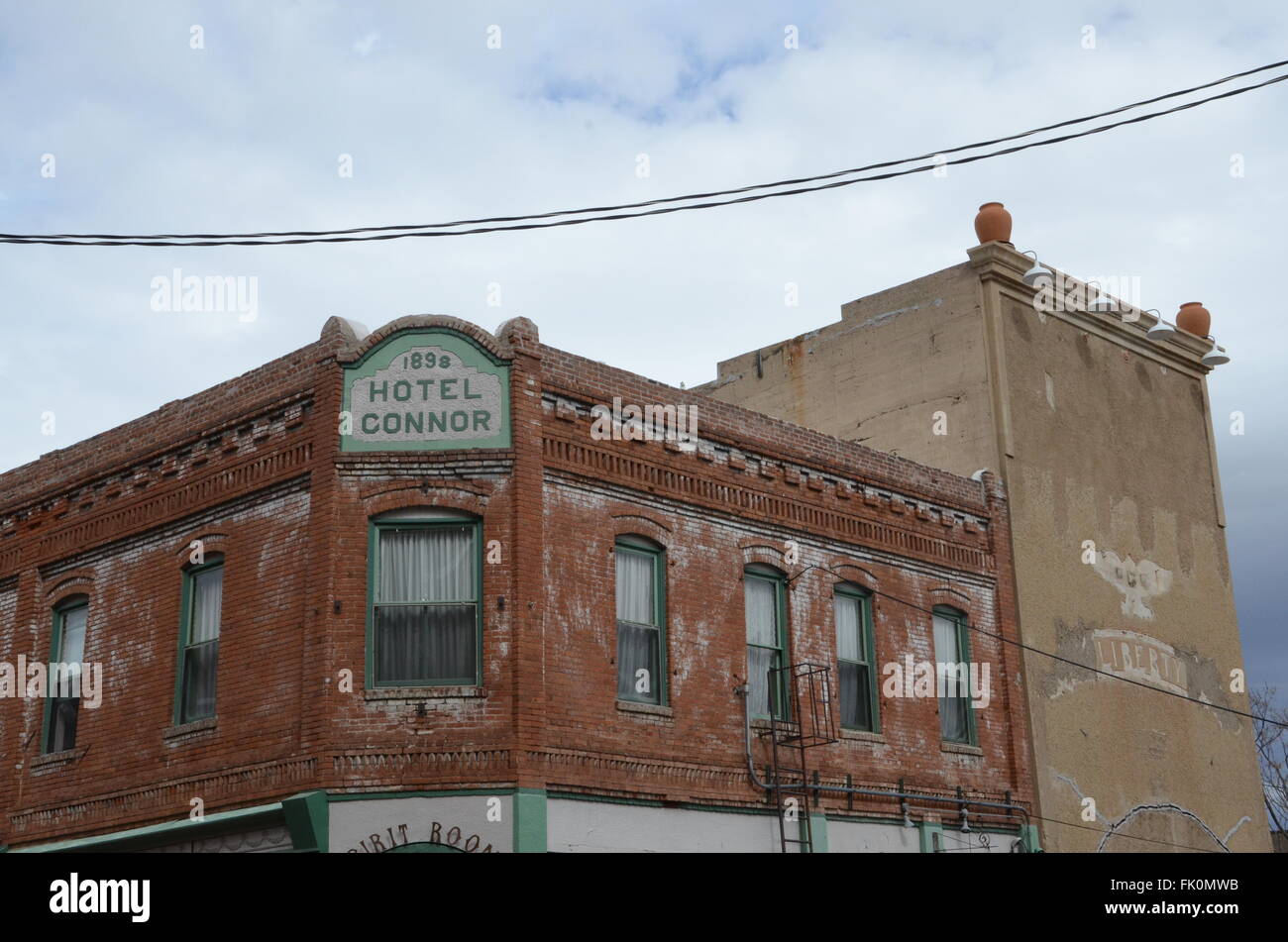 connor hotel jerome ghost town arizona Stock Photo - Alamy