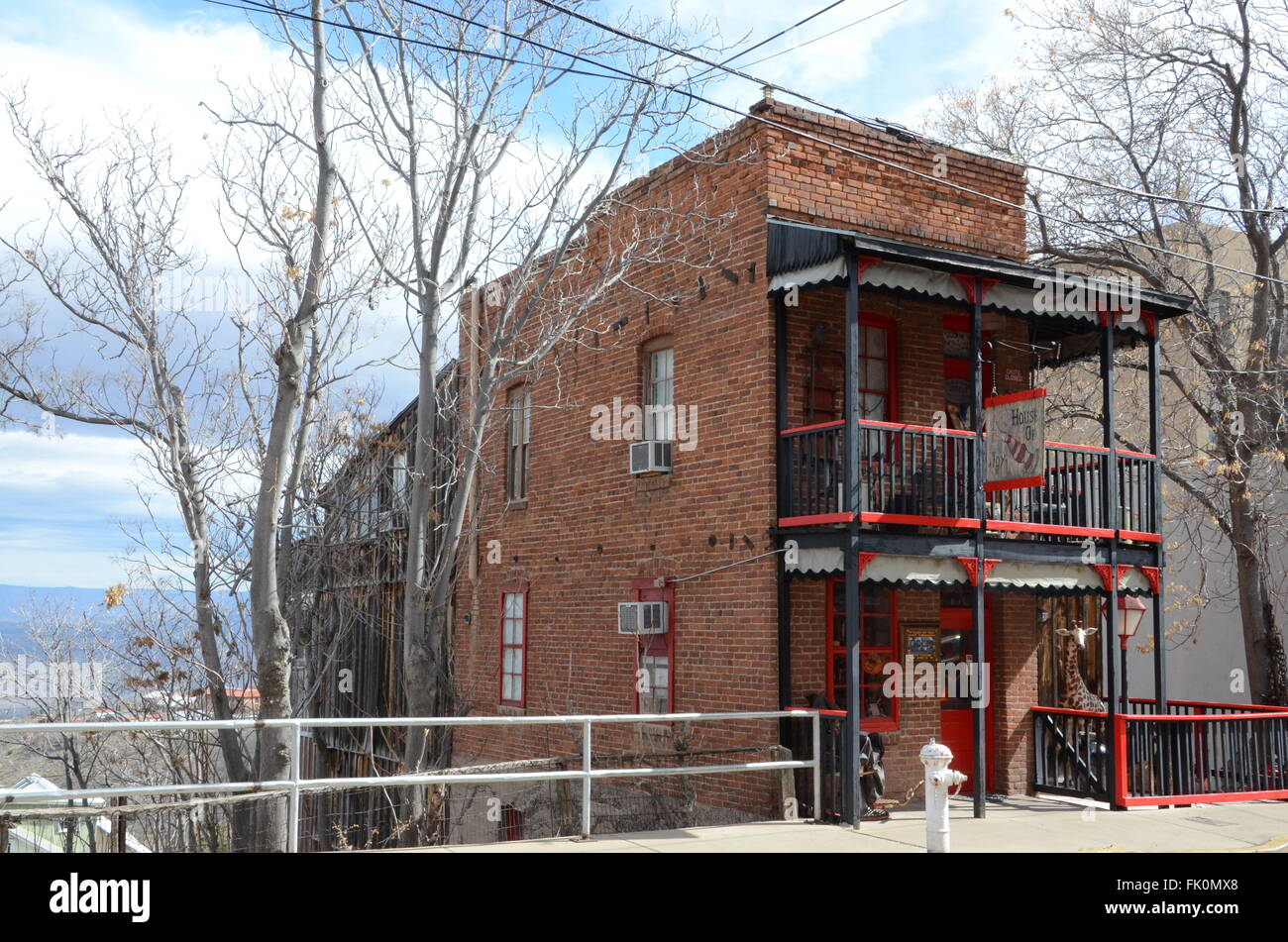 house of joy jerome arizona ghost town former brothel Stock Photo - Alamy