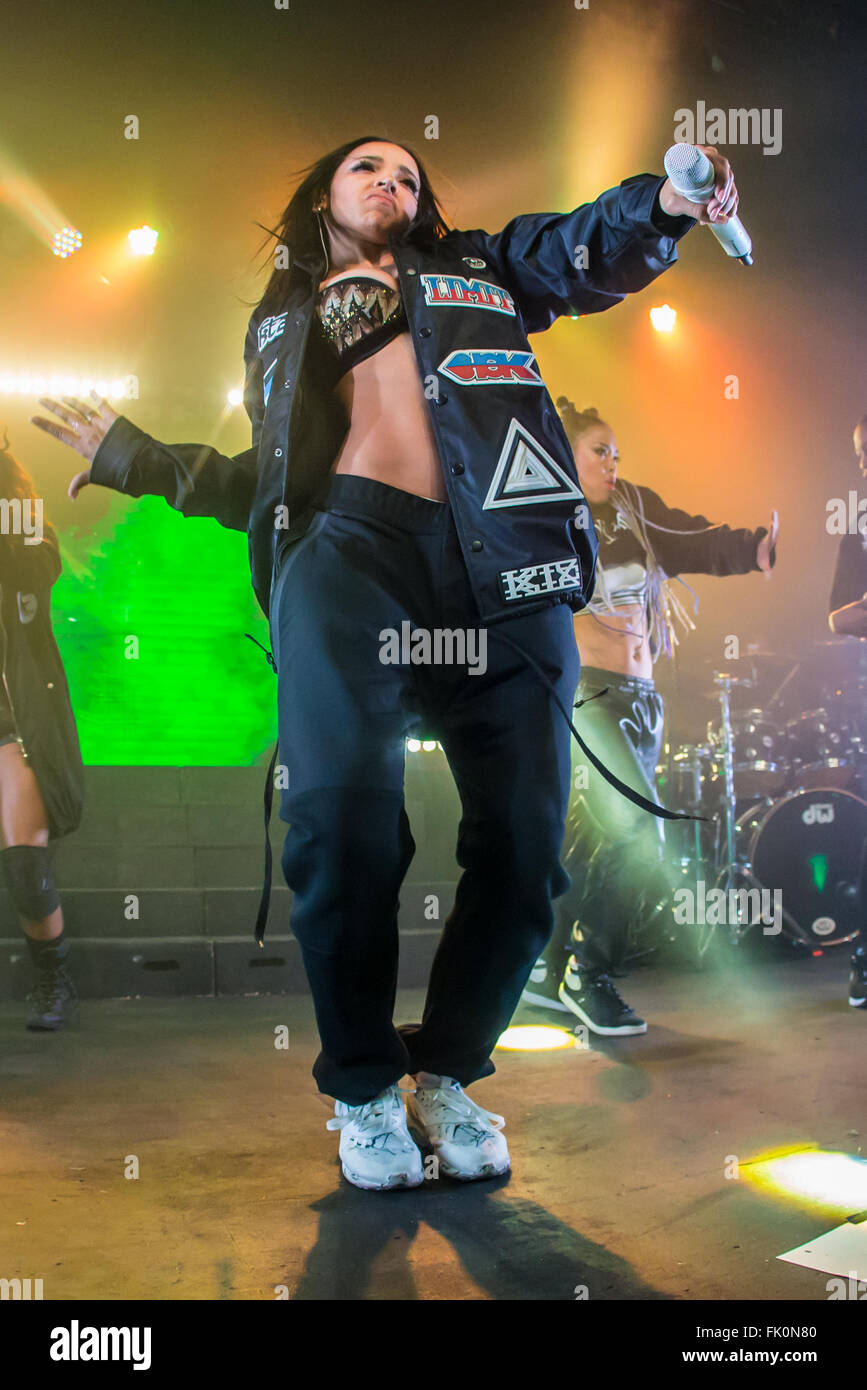 Detroit, Michigan, USA. 3rd Mar, 2016. TINASHE performing on her ...