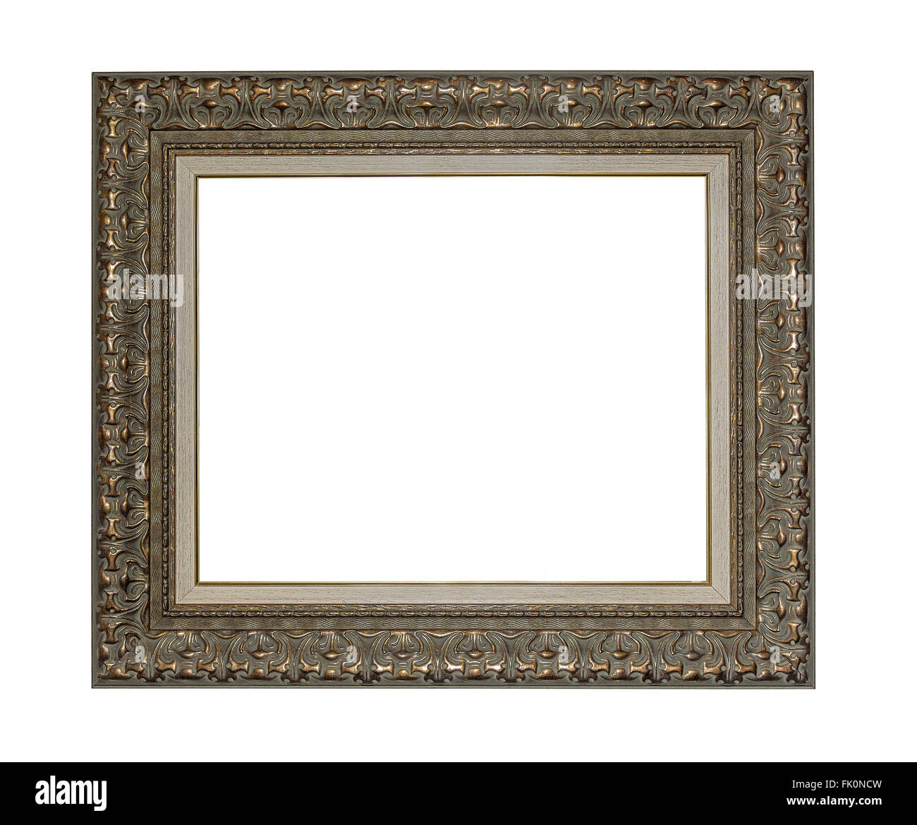Picture frame isolated on white Stock Photo - Alamy