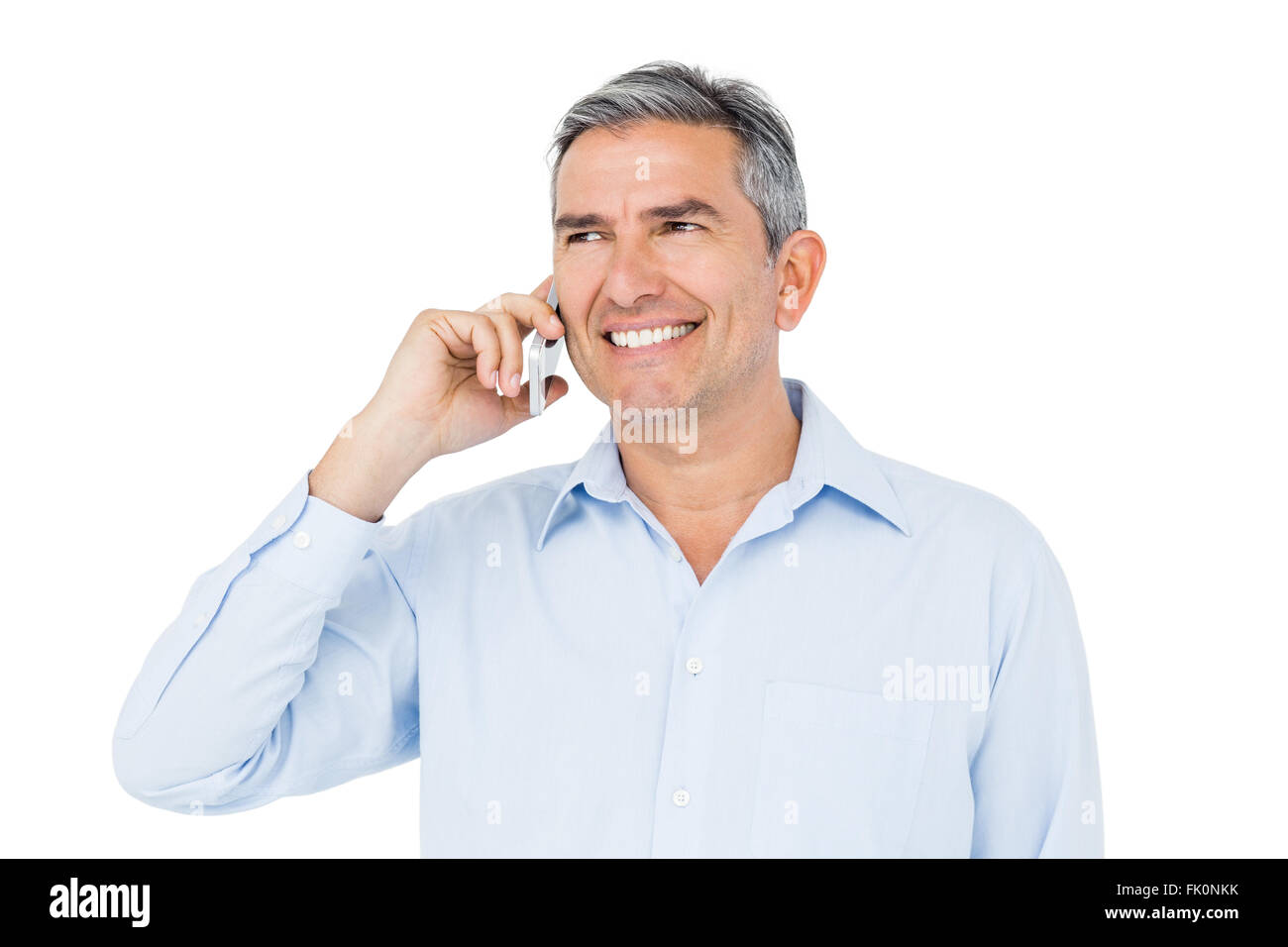 Smiling businessman phone calling Stock Photo - Alamy