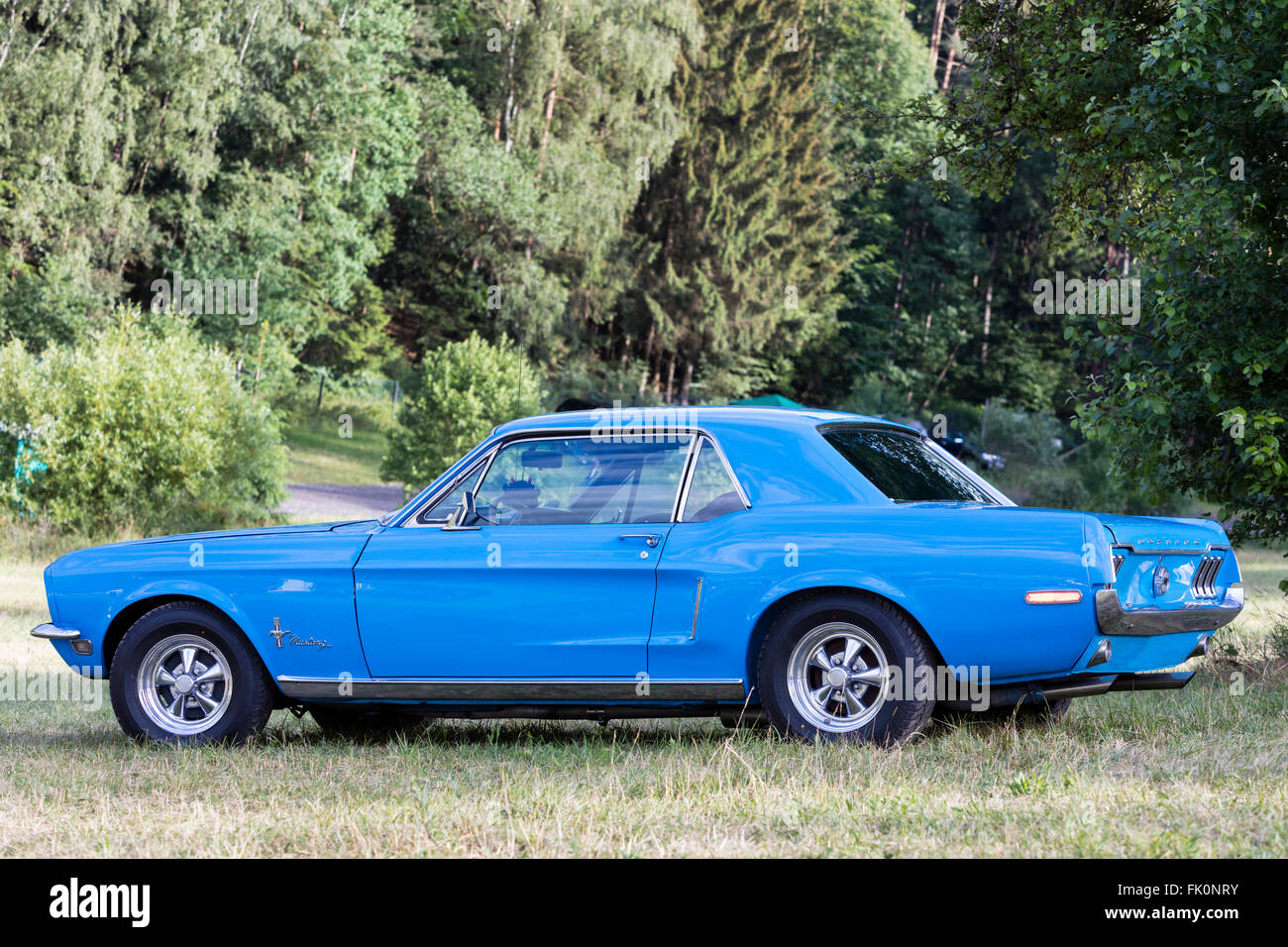 Front detail of a Ford Mustang vintage car Stock Photo - Alamy