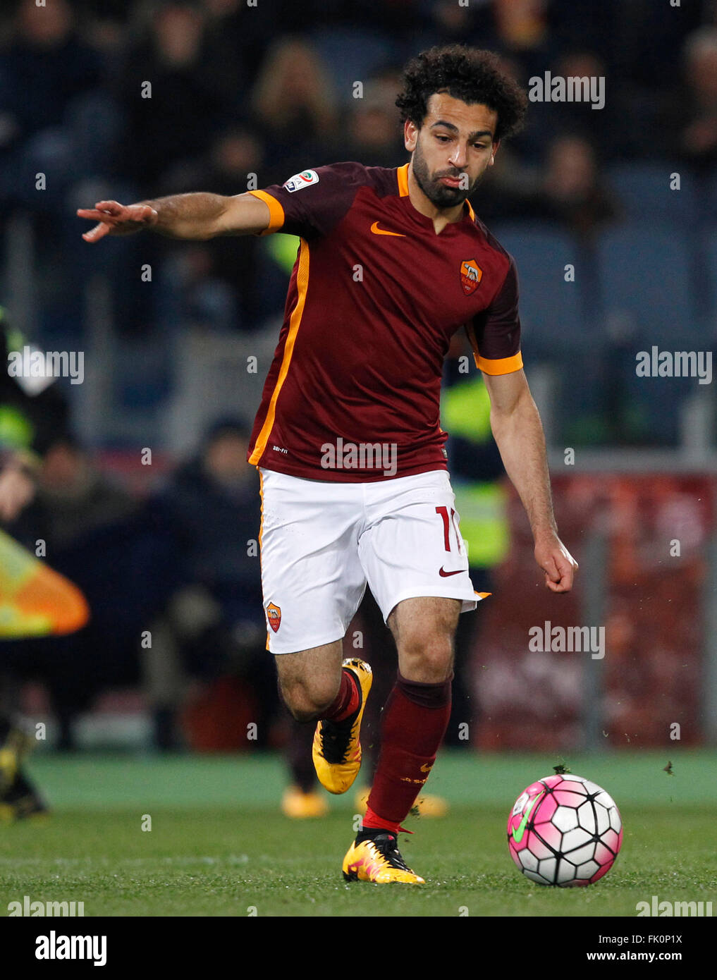 Rome, Italy. 04th Mar, 2016. Mohamed Salah in action during the Italian ...