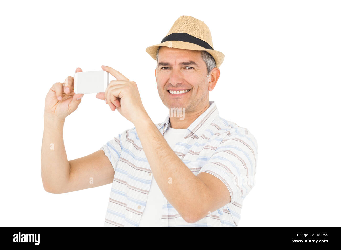 Handsome man taking picture Stock Photo - Alamy