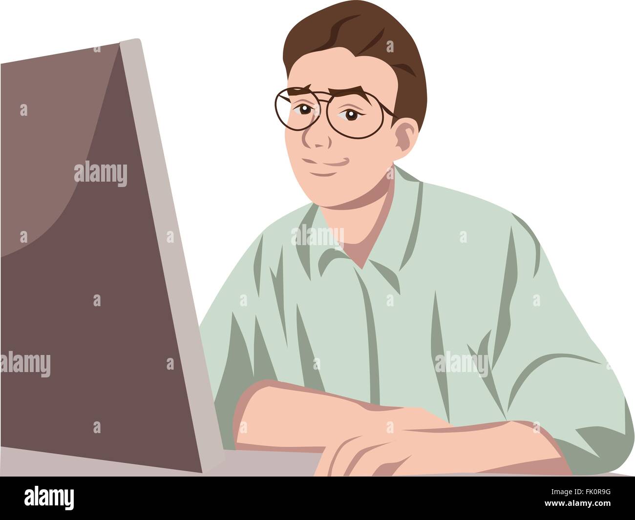 Modern man - the computer hero, saves the ones in need, the power of ...