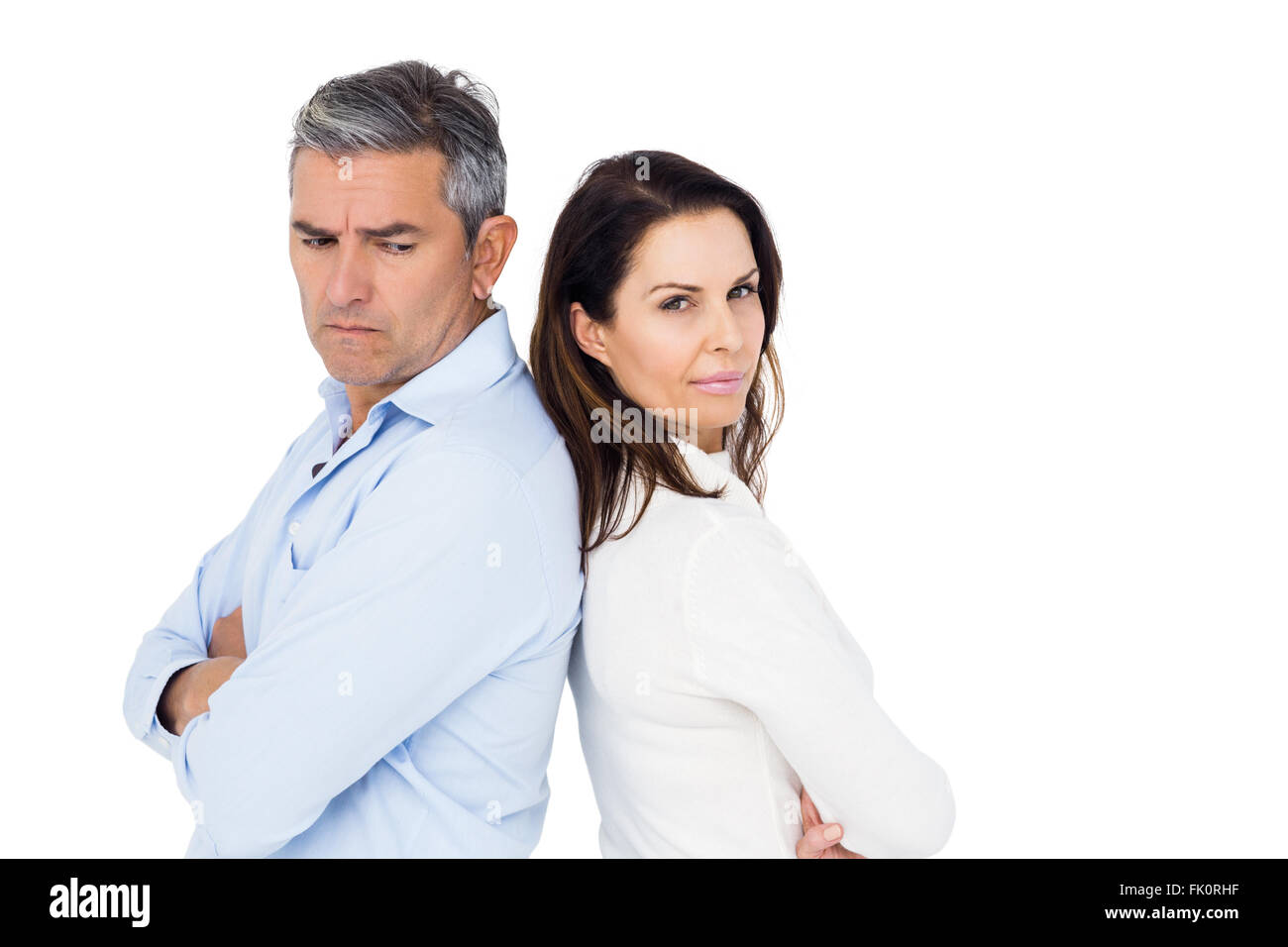 Couple ignoring each other Stock Photo - Alamy