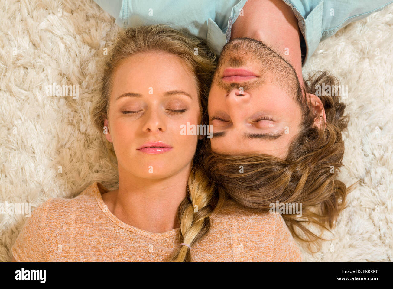 Sleeping woman carpet hi-res stock photography and images - Alamy