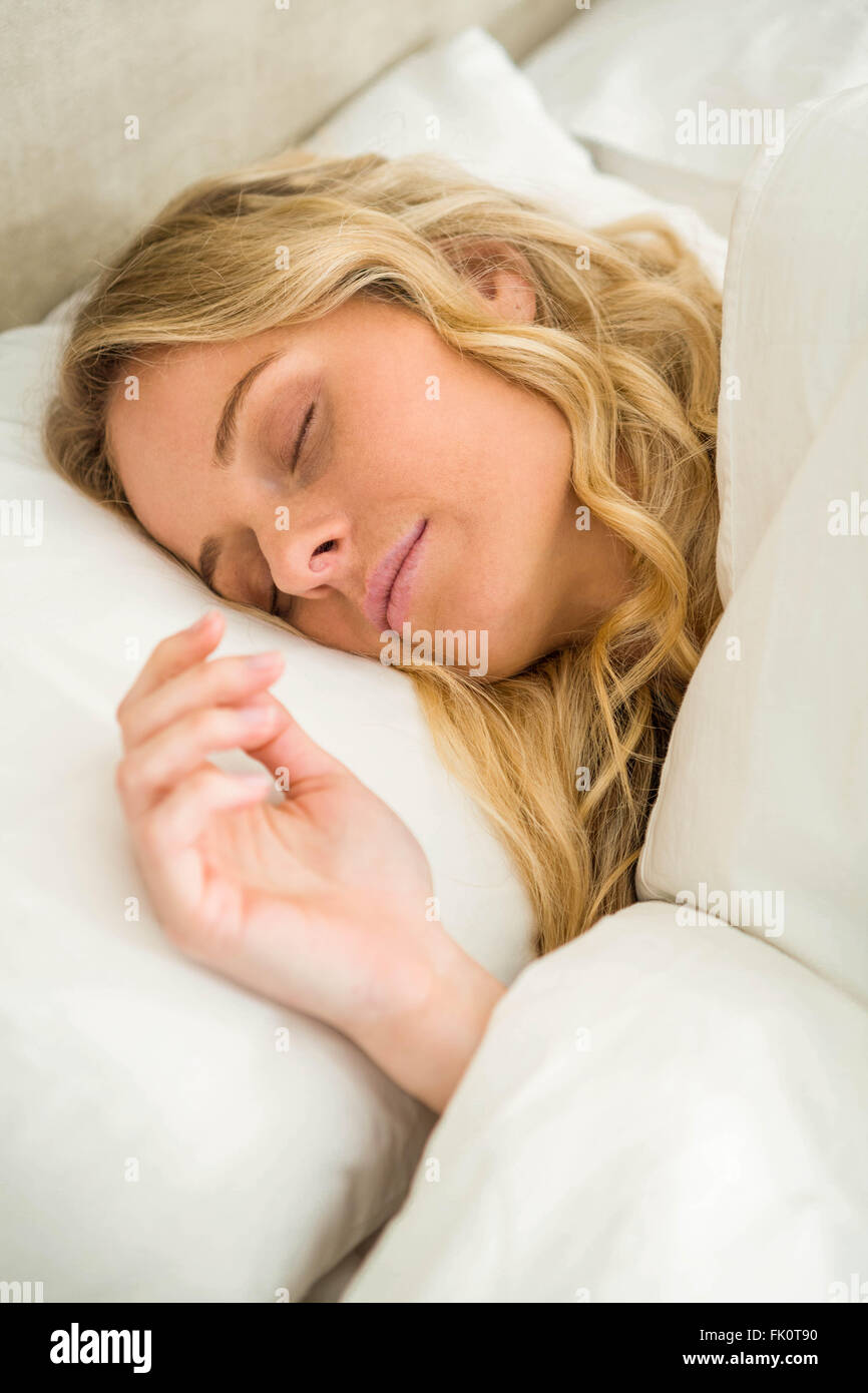 Pretty woman sleeping Stock Photo - Alamy