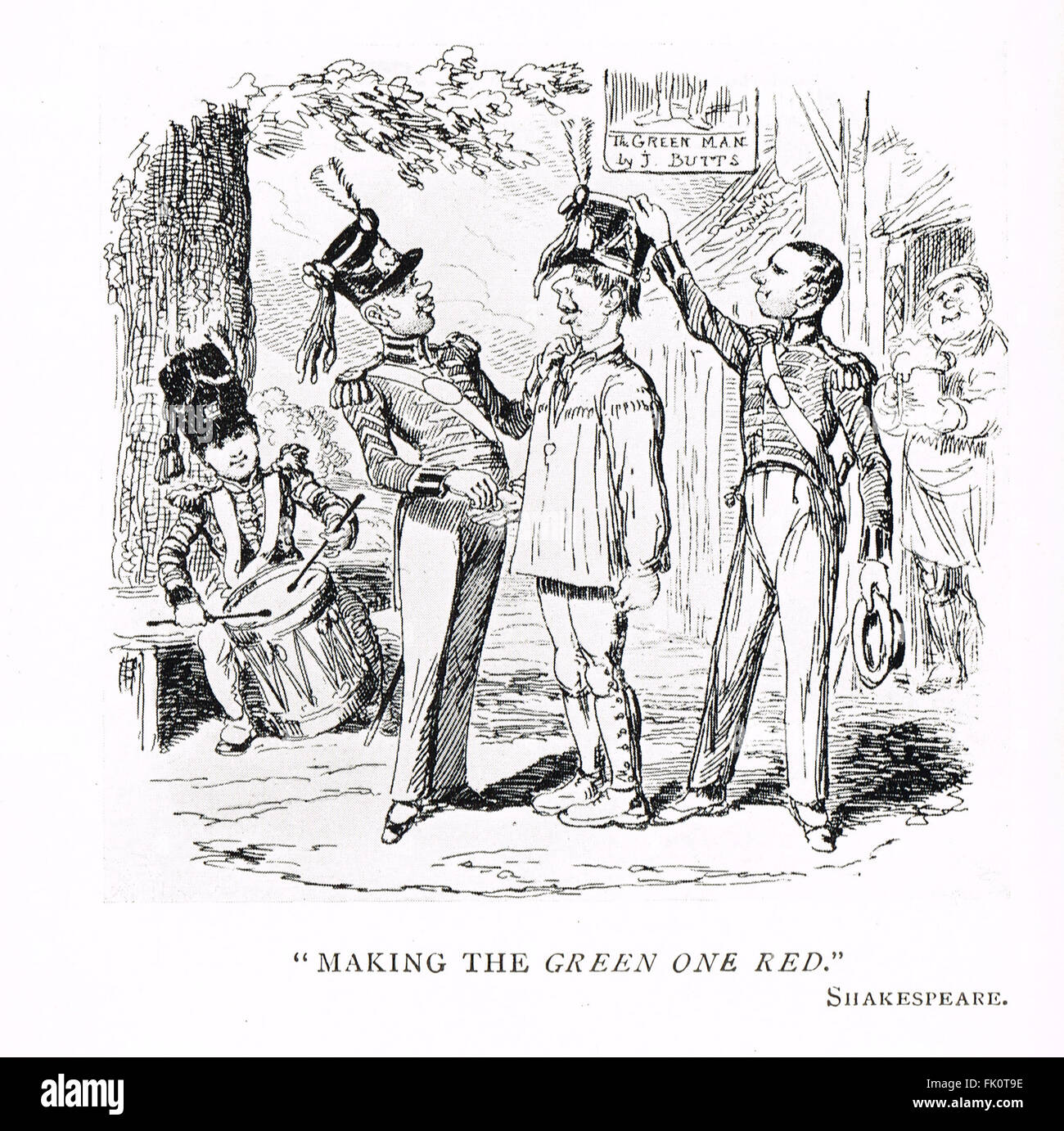 Georgian cartoon a press gang in action Stock Photo - Alamy