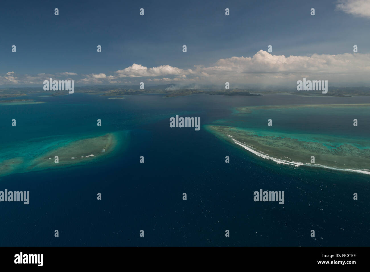 Aerial - Great Sea Reef channel from near Mali Island Stock Photo - Alamy