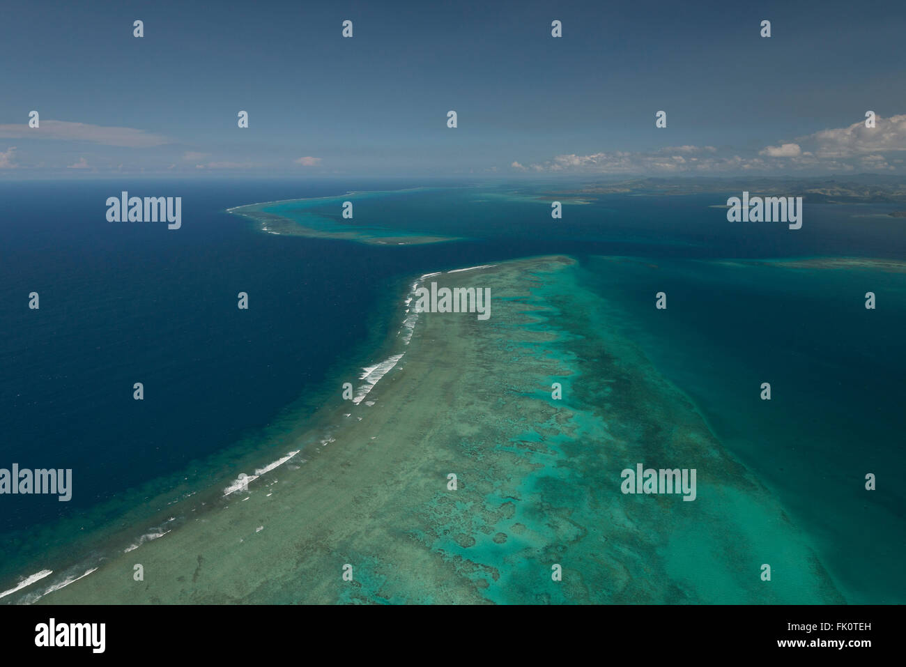 Aerial - Great Sea Reef channel from near Mali Island Stock Photo - Alamy