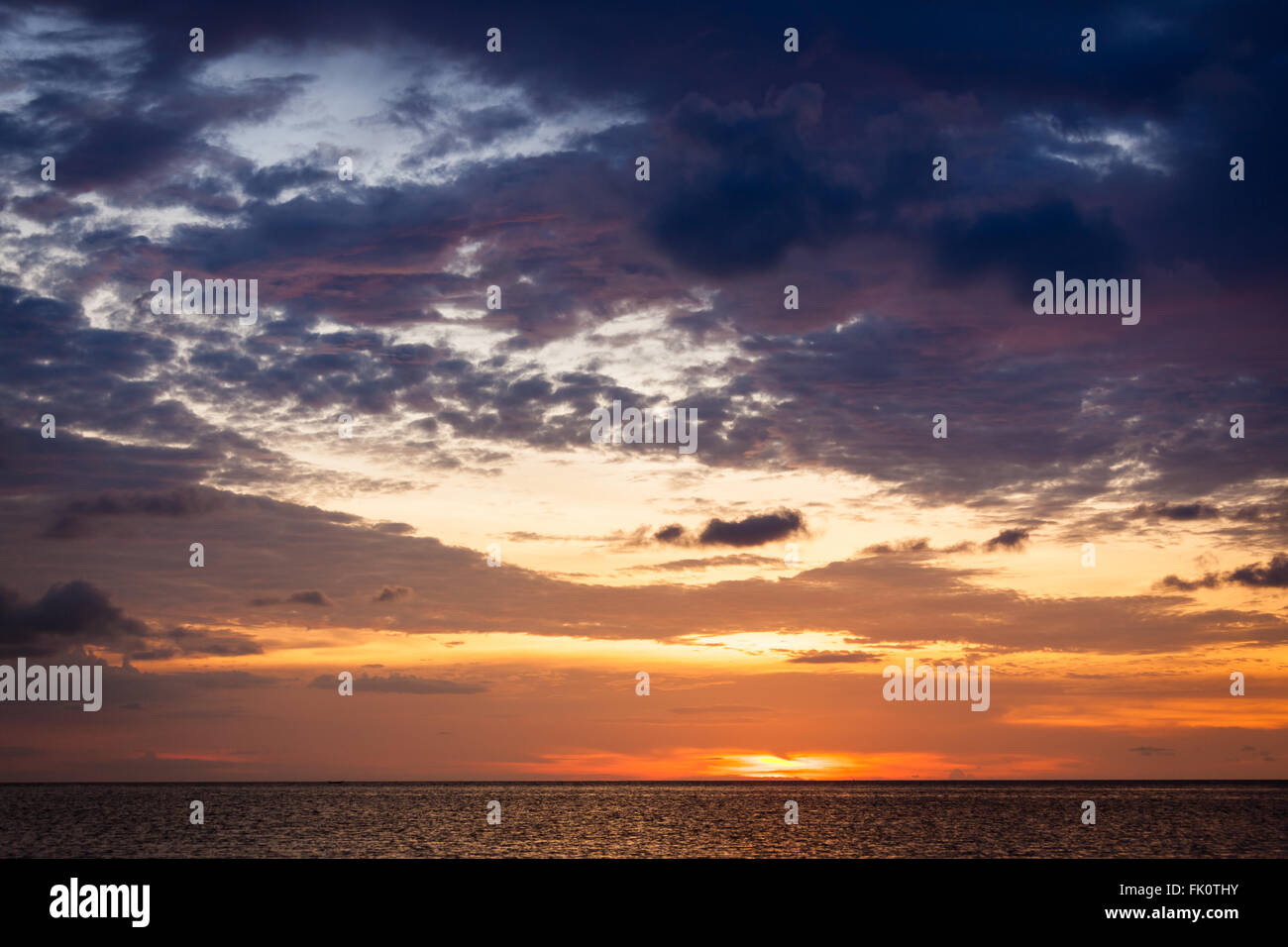 Ocean sky scape sunset Stock Photo - Alamy