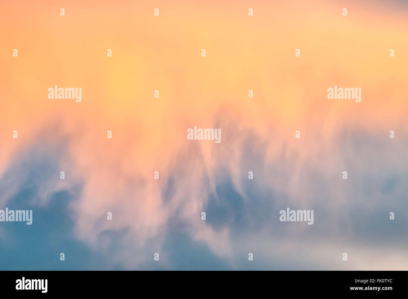Stratus clouds illuminated by the setting sun. Othello, Washington ...