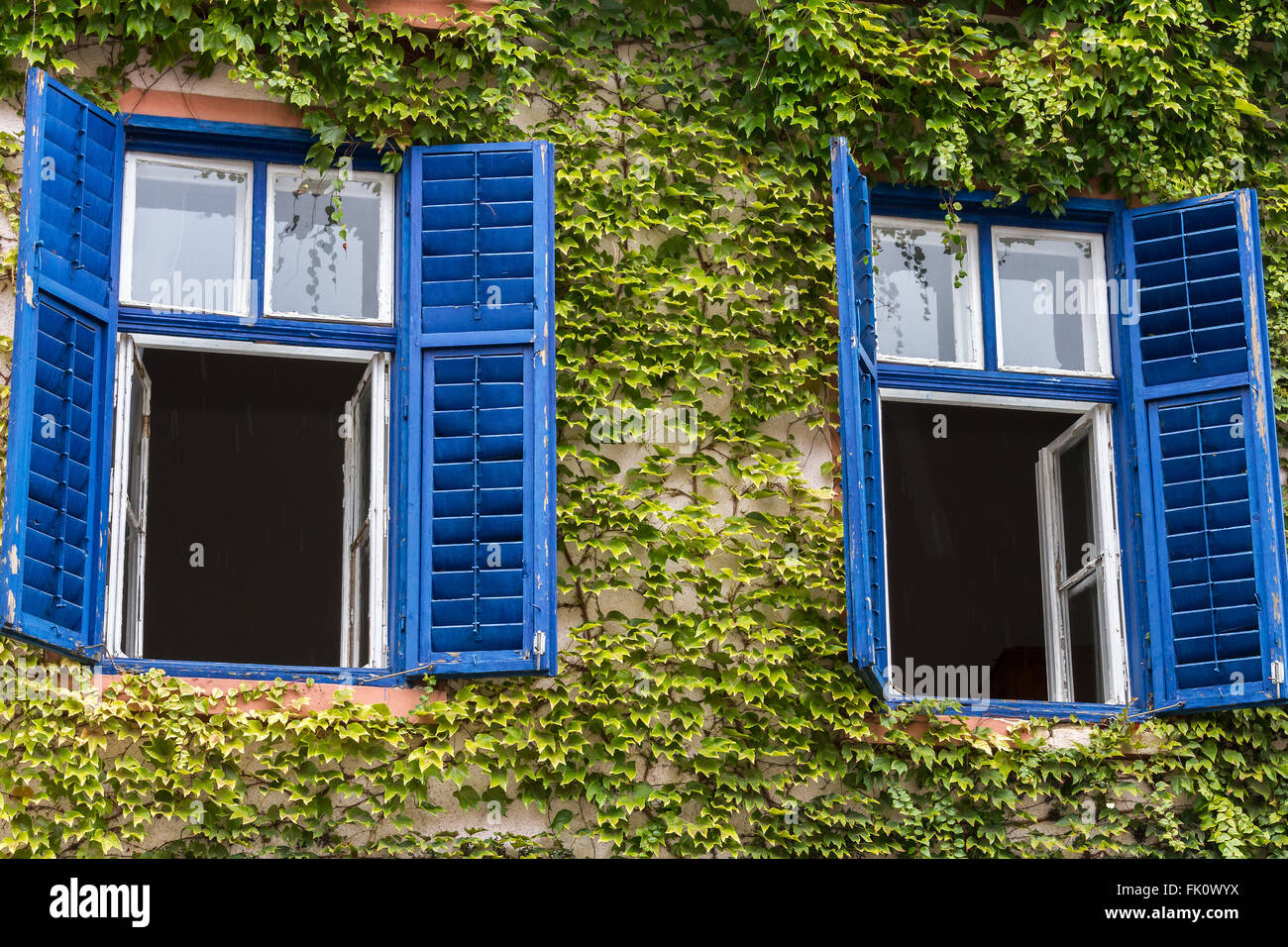 Wall house windows covered hi-res stock photography and images - Alamy
