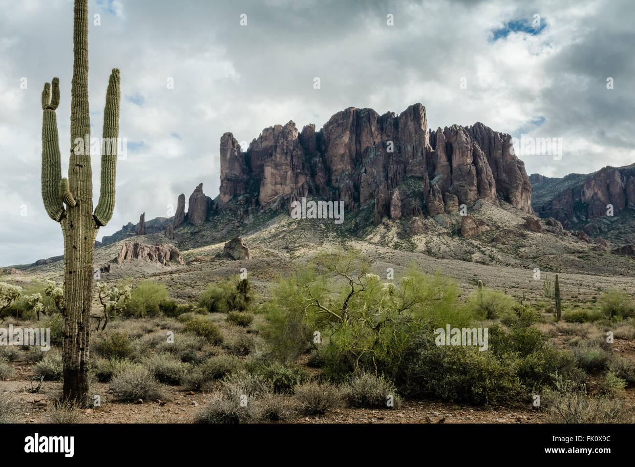The Majestic Landscape of the Superstition Mountains Stock Photo - Alamy
