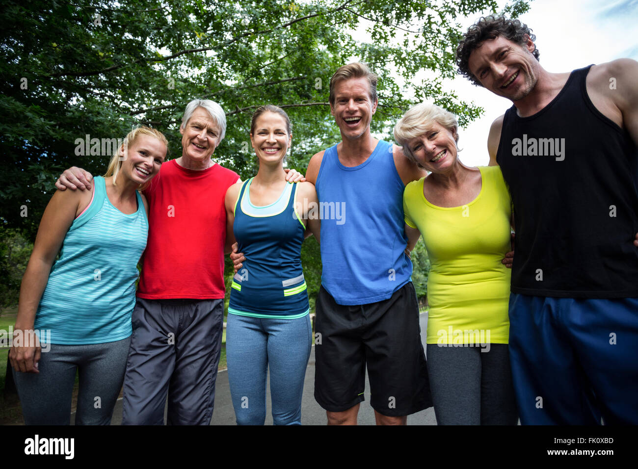 Marathon athletes posing Stock Photo - Alamy