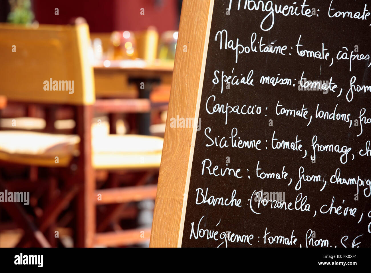 Menu photo restaurant france hi-res stock photography and images - Alamy