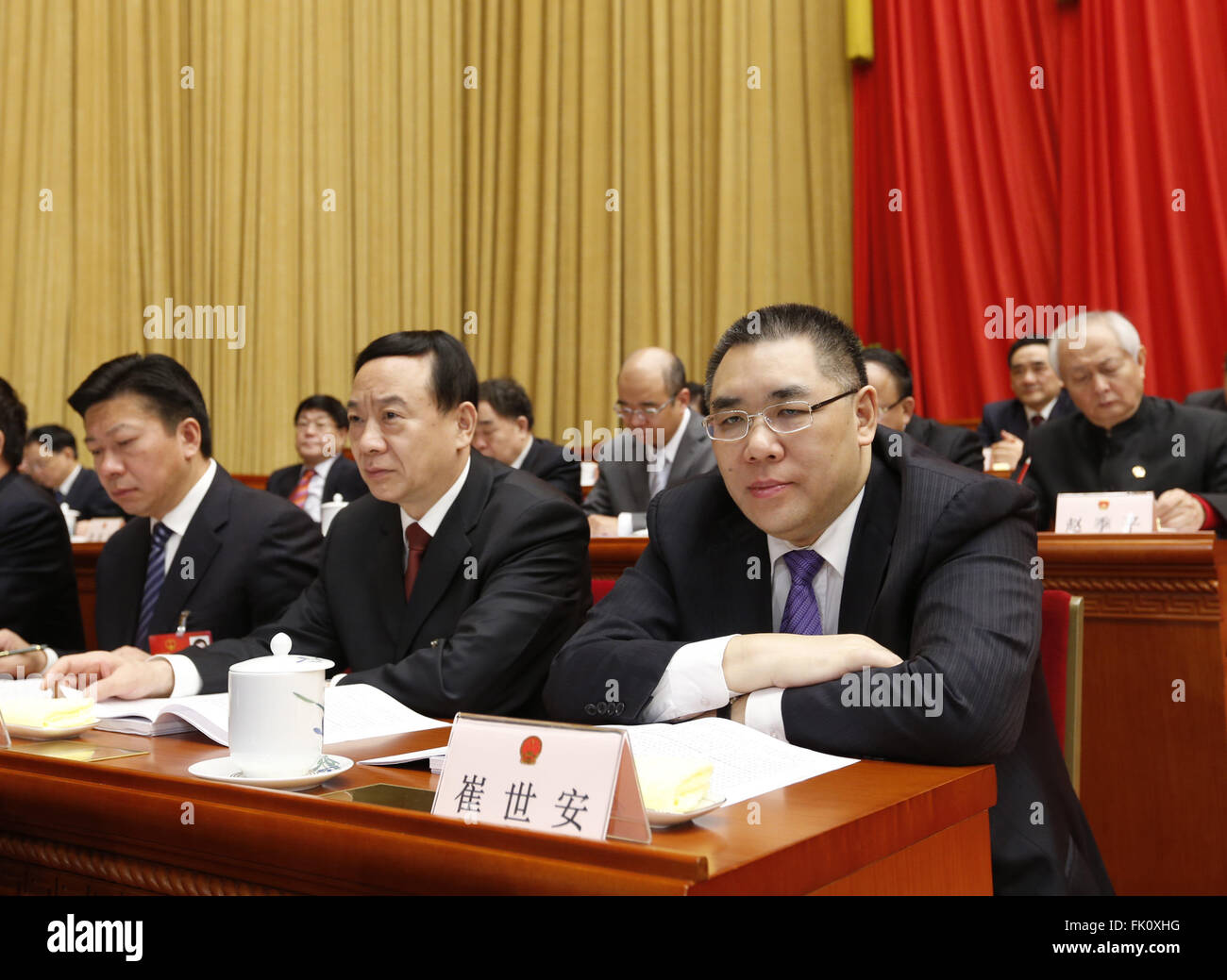 Beijing, China. 5th Mar, 2016. Fernando Chui Sai On (1st R, front ...