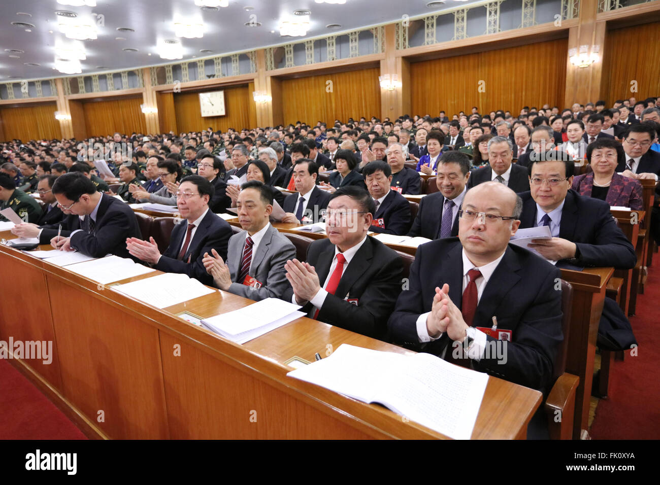 Beijing, China. 5th Mar, 2016. The opening meeting of the fourth ...