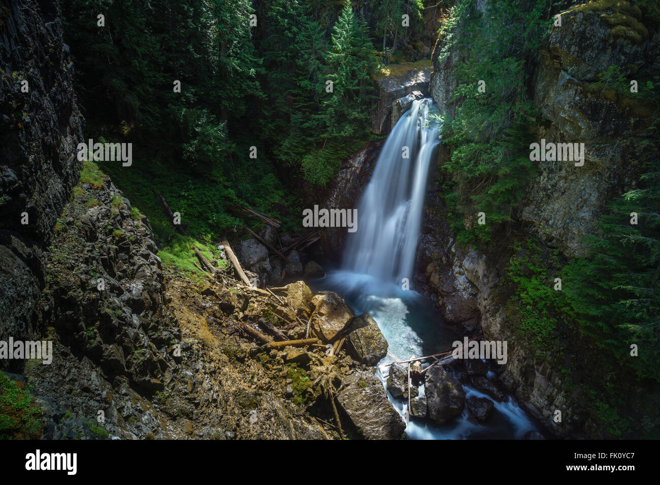 Lady Falls in Strathcona Provincial Park, Vancouver Island near ...