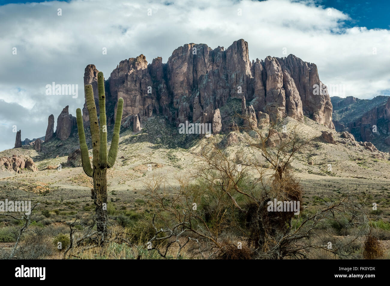 The Majestic Landscape of the Superstition Mountains Stock Photo - Alamy