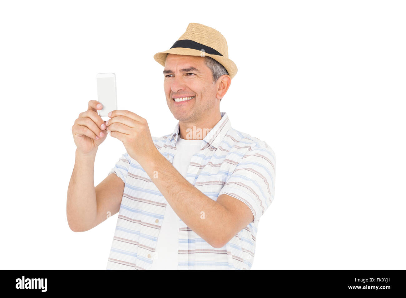 Handsome man taking picture Stock Photo - Alamy