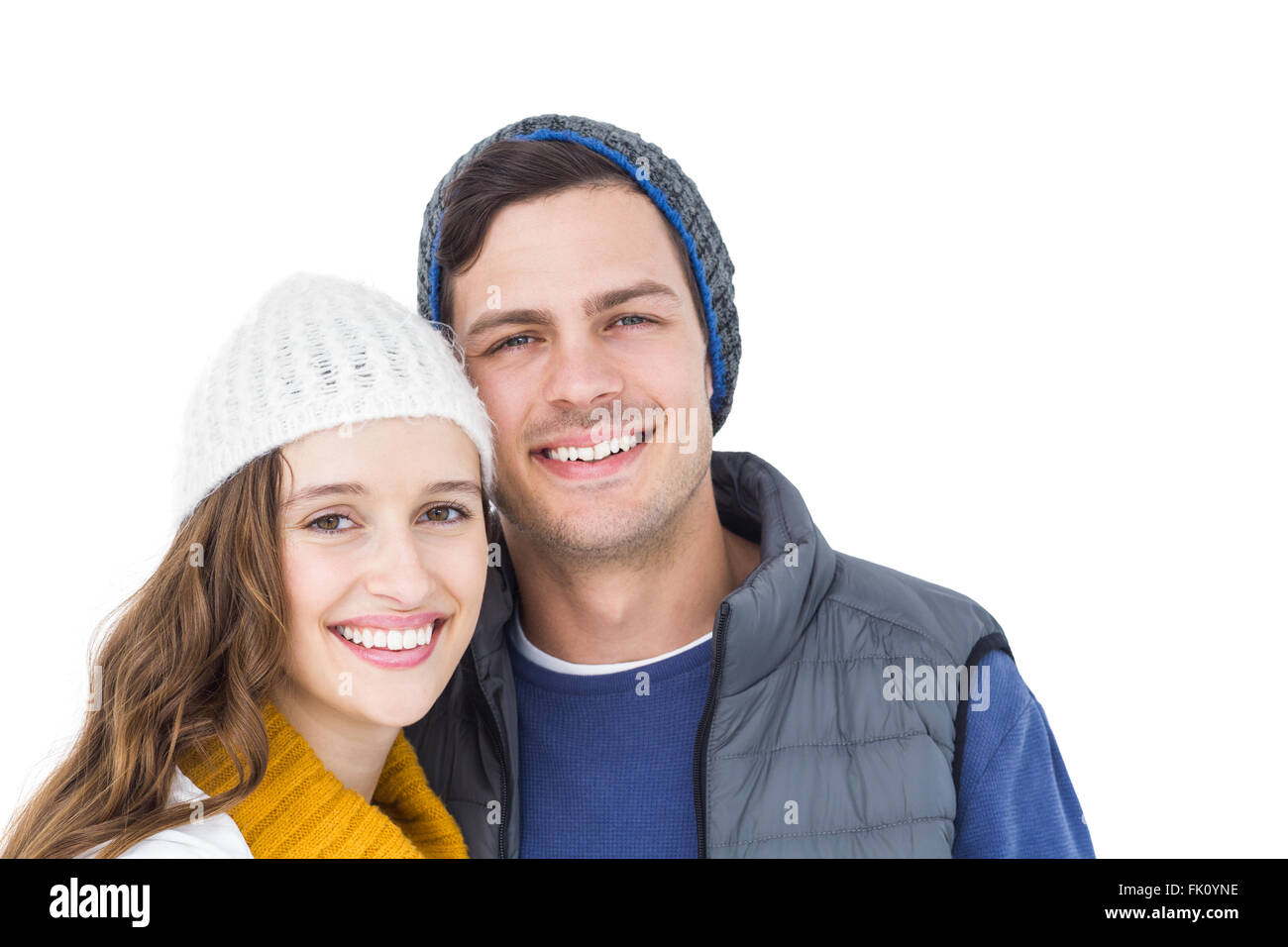Happy couple embracing head to head Stock Photo - Alamy