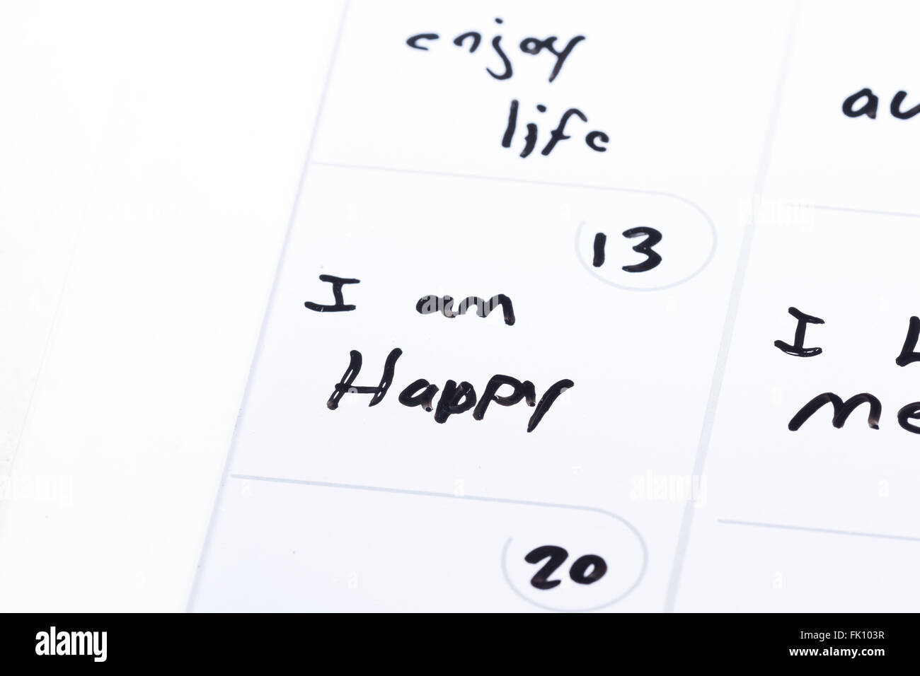 dry erase calendar with different positive messages on every different ...