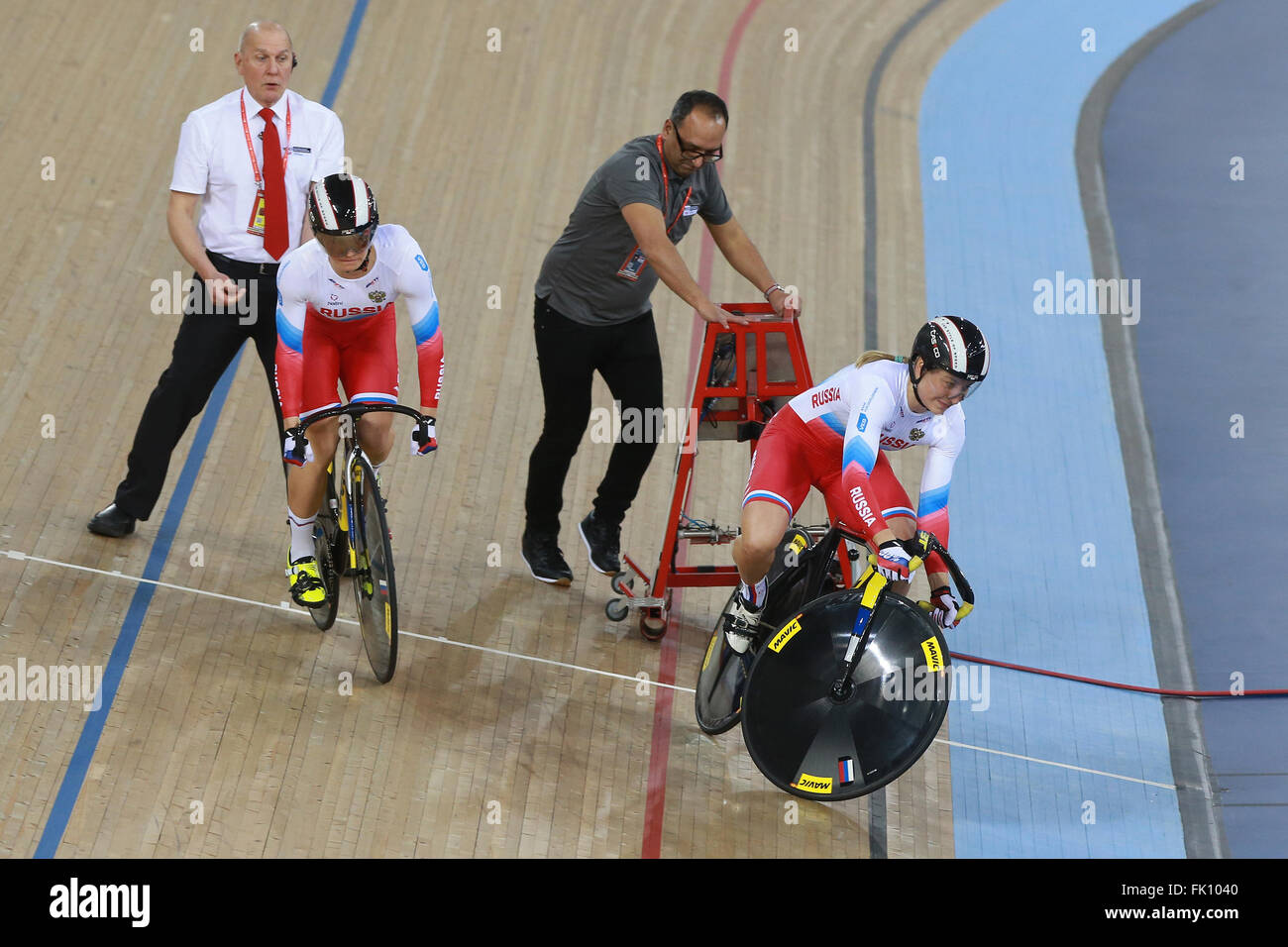 Lee valley Velo Centre, London, UK. 4th March, 2016. UCI Track Cycling ...