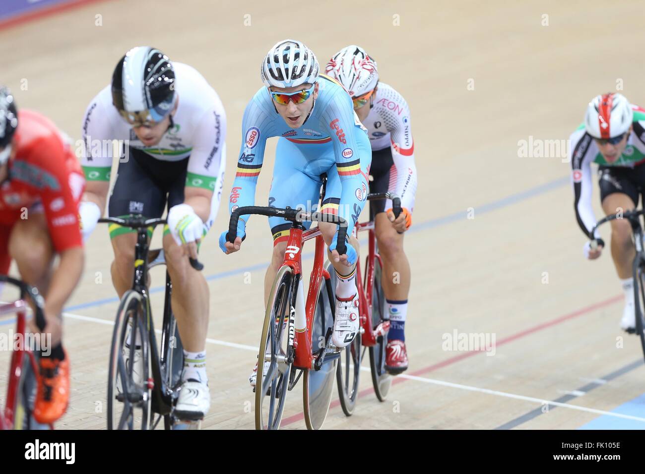 Lee valley Velo Centre, London, UK. 4th March, 2016. UCI Track Cycling ...