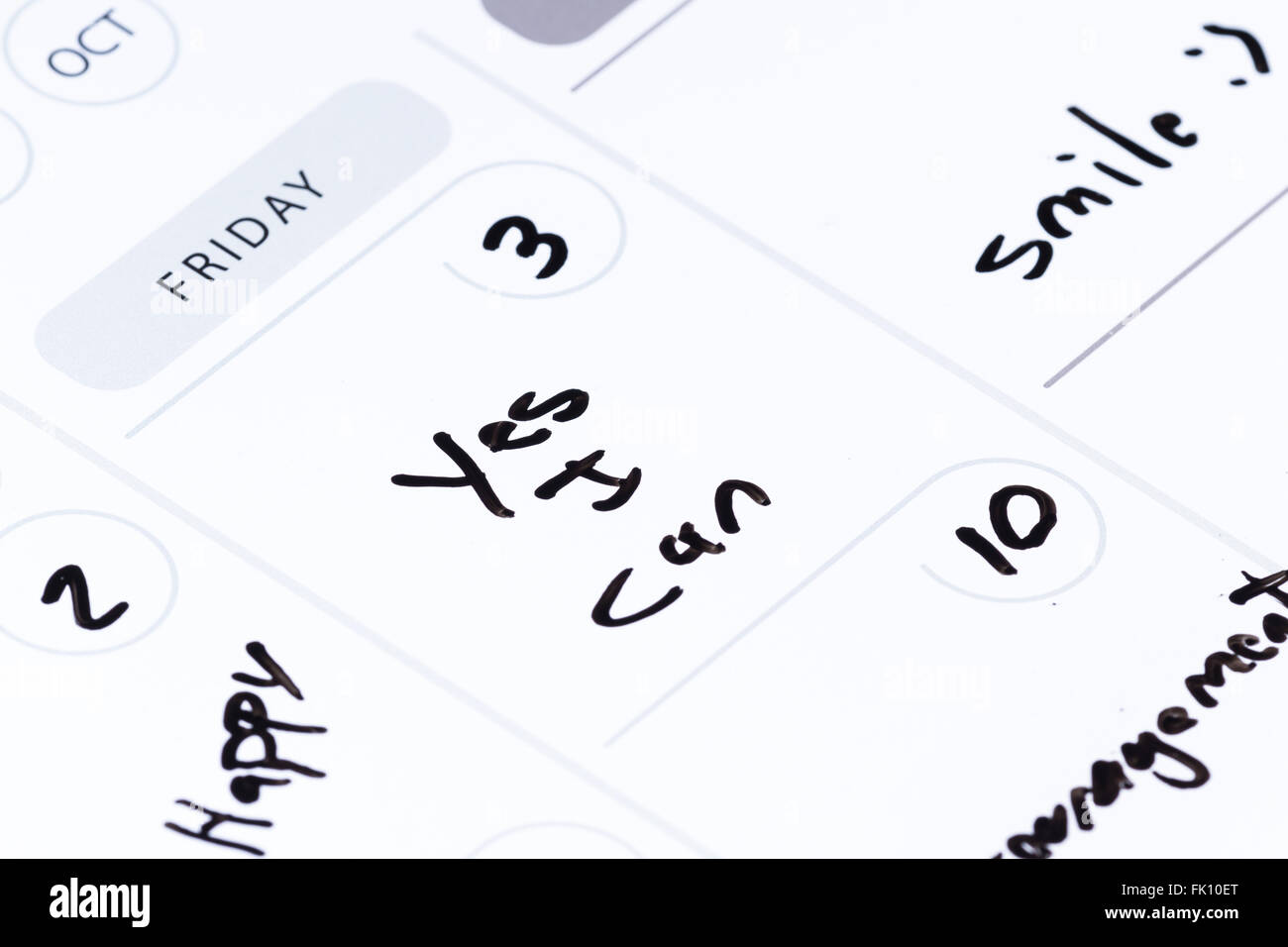 dry erase calendar with different positive messages on every different ...