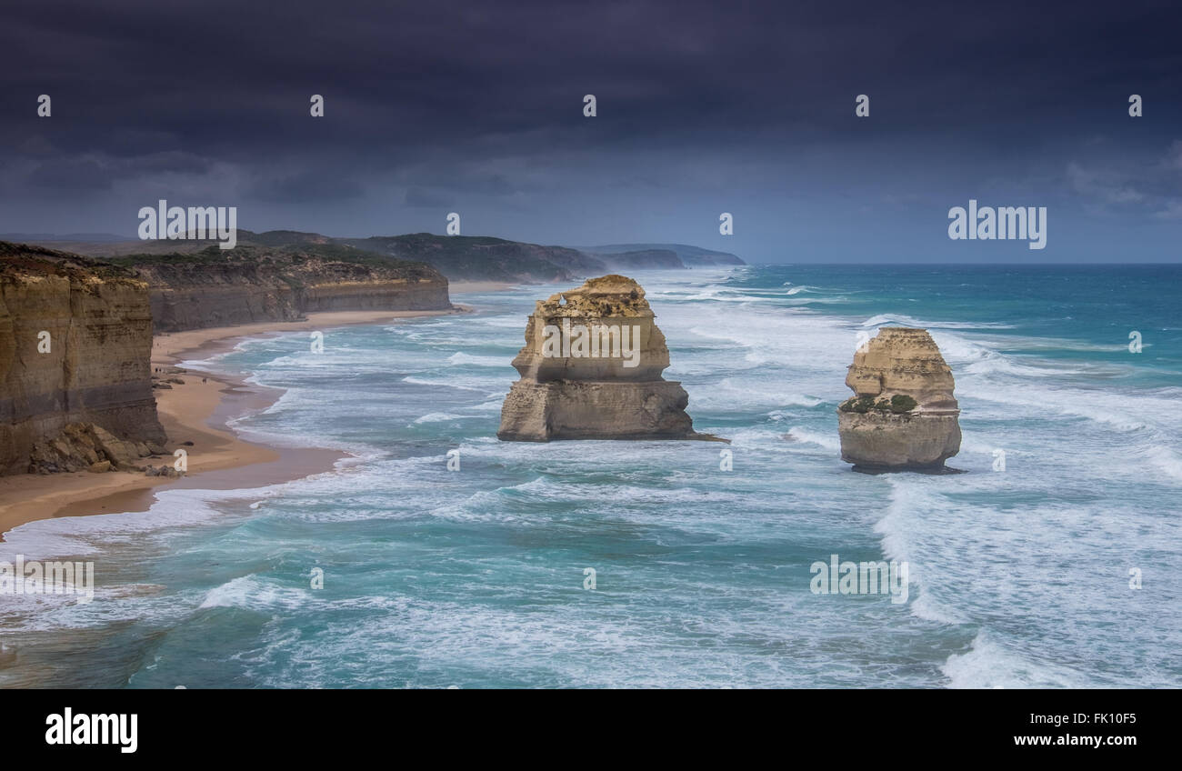 Gog And Magog Sea Stacks In Victoria Australia Hi Res Stock