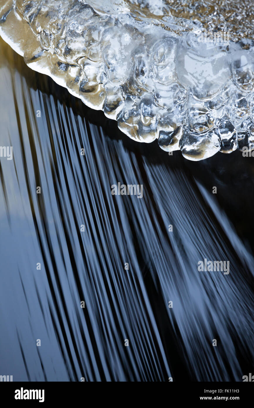 Ice formation and flowing water Stock Photo - Alamy
