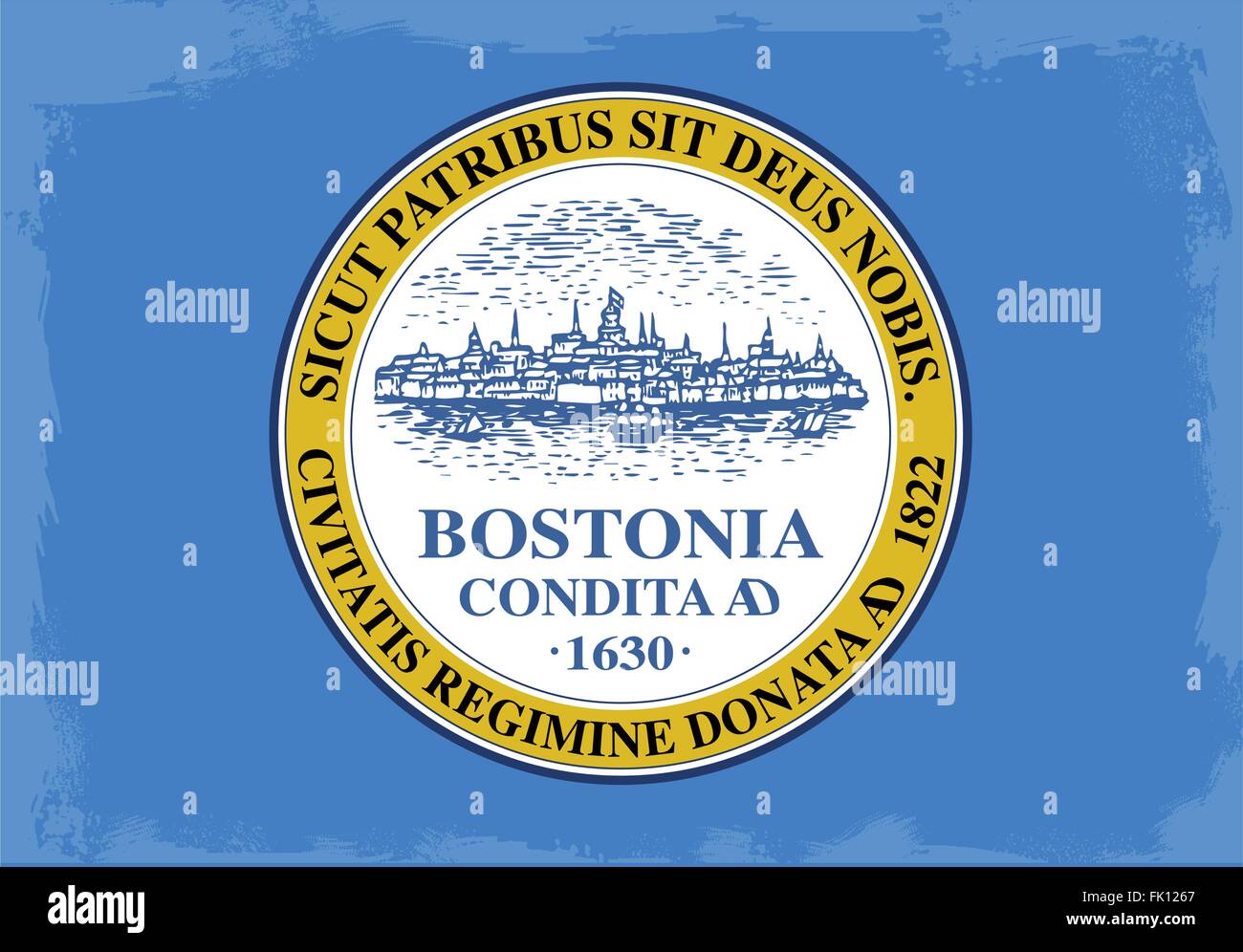 The flag as adopted by the city of Boston Stock Vector Image & Art - Alamy