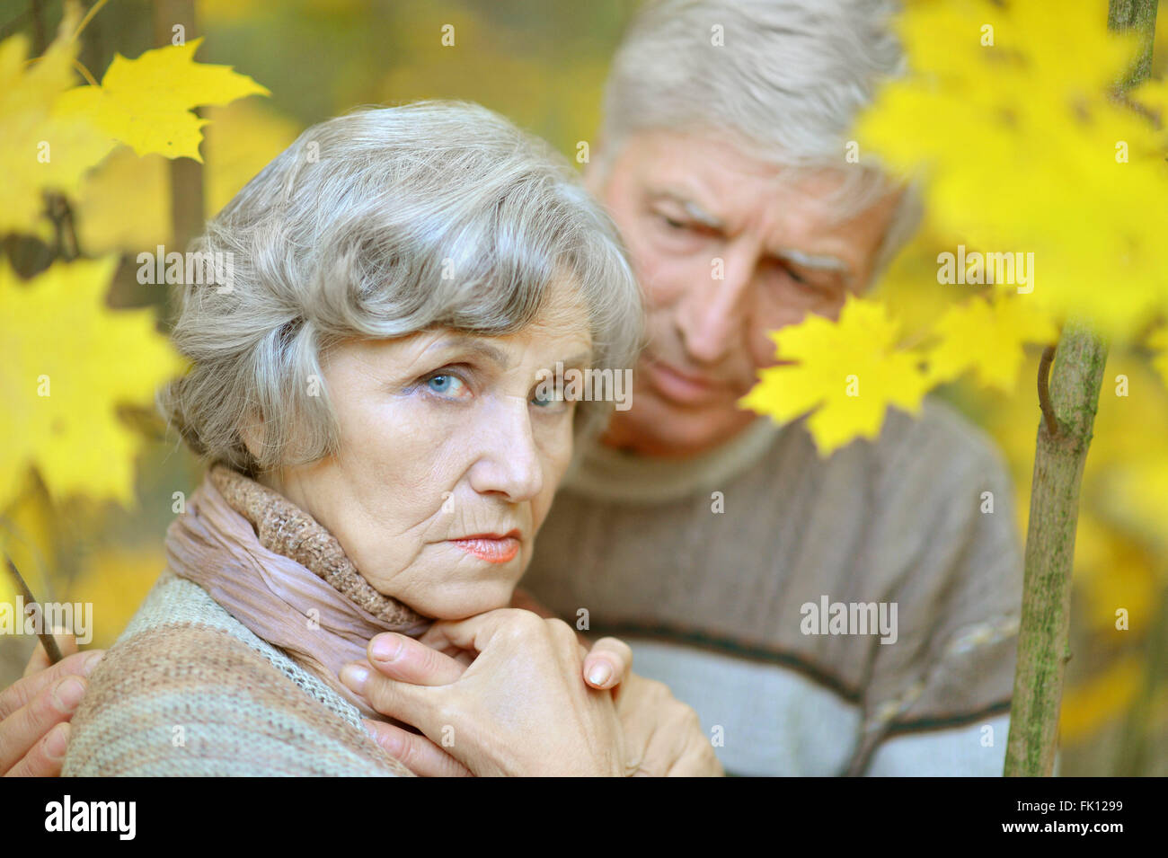 Sad senior couple Stock Photo - Alamy