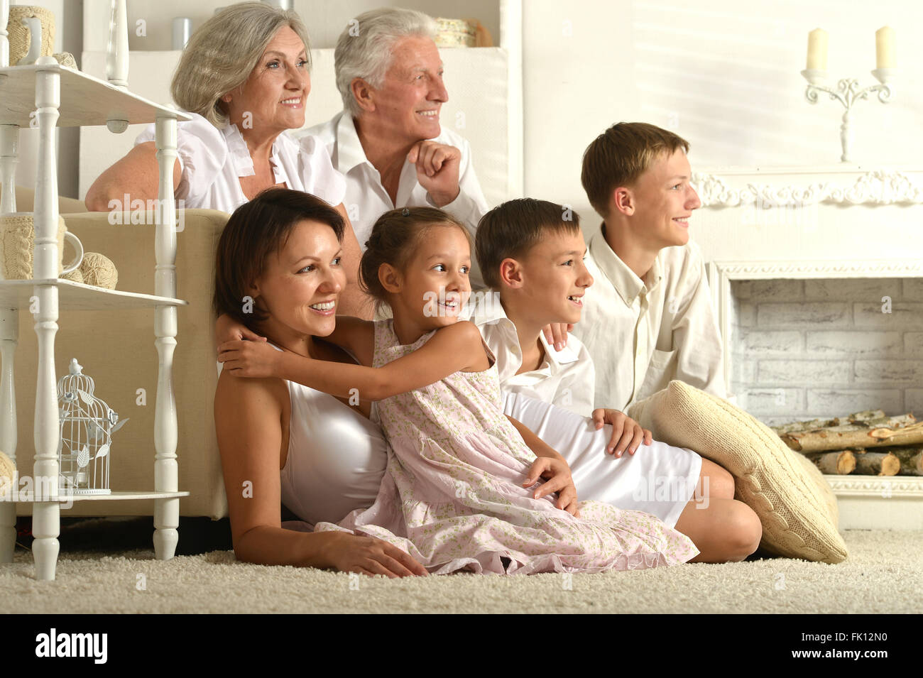 family with kids Stock Photo - Alamy