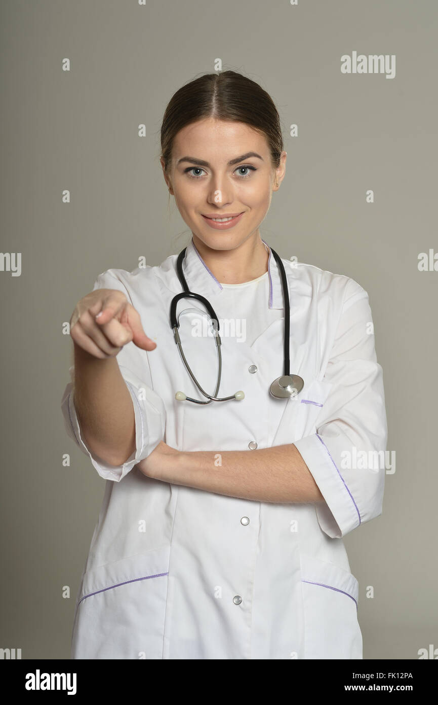 doctor pointing at Stock Photo - Alamy